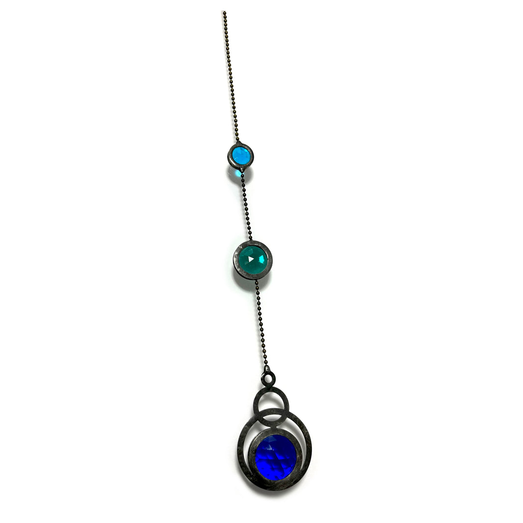 Cobalt/Teal/Sapphire Eclipse Suncatcher